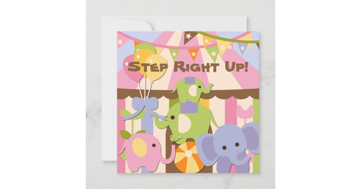 Step Right Up Circus Birthday Invitation | Zazzle