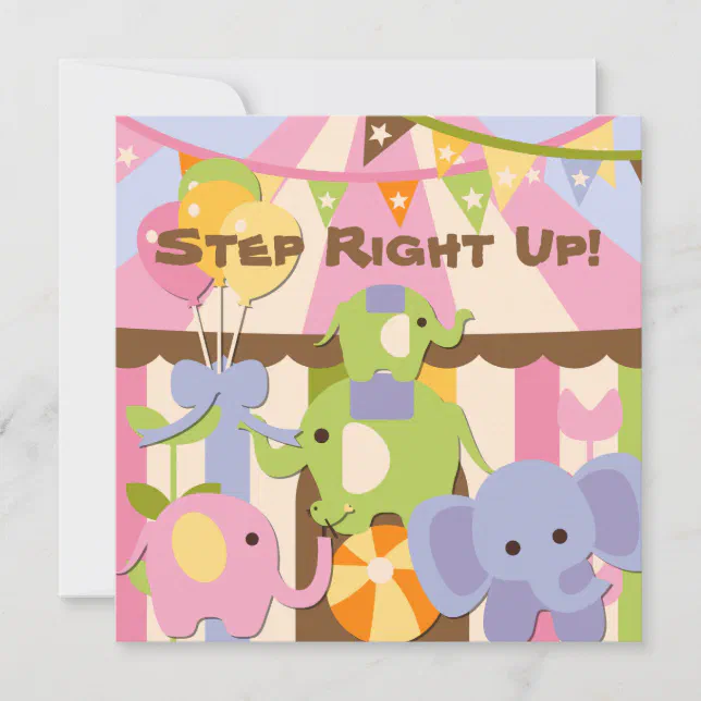 Step Right Up Circus Birthday Invitation | Zazzle
