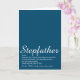 Stepfather Stepdad Definition Script Blue Fun Card | Zazzle