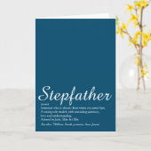 Stepfather, Stepdad Definition Script Blue Fun Card | Zazzle
