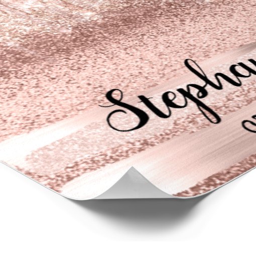 Stephanie Name Meaning Birthday 16th Bridal Rose Poster | Zazzle