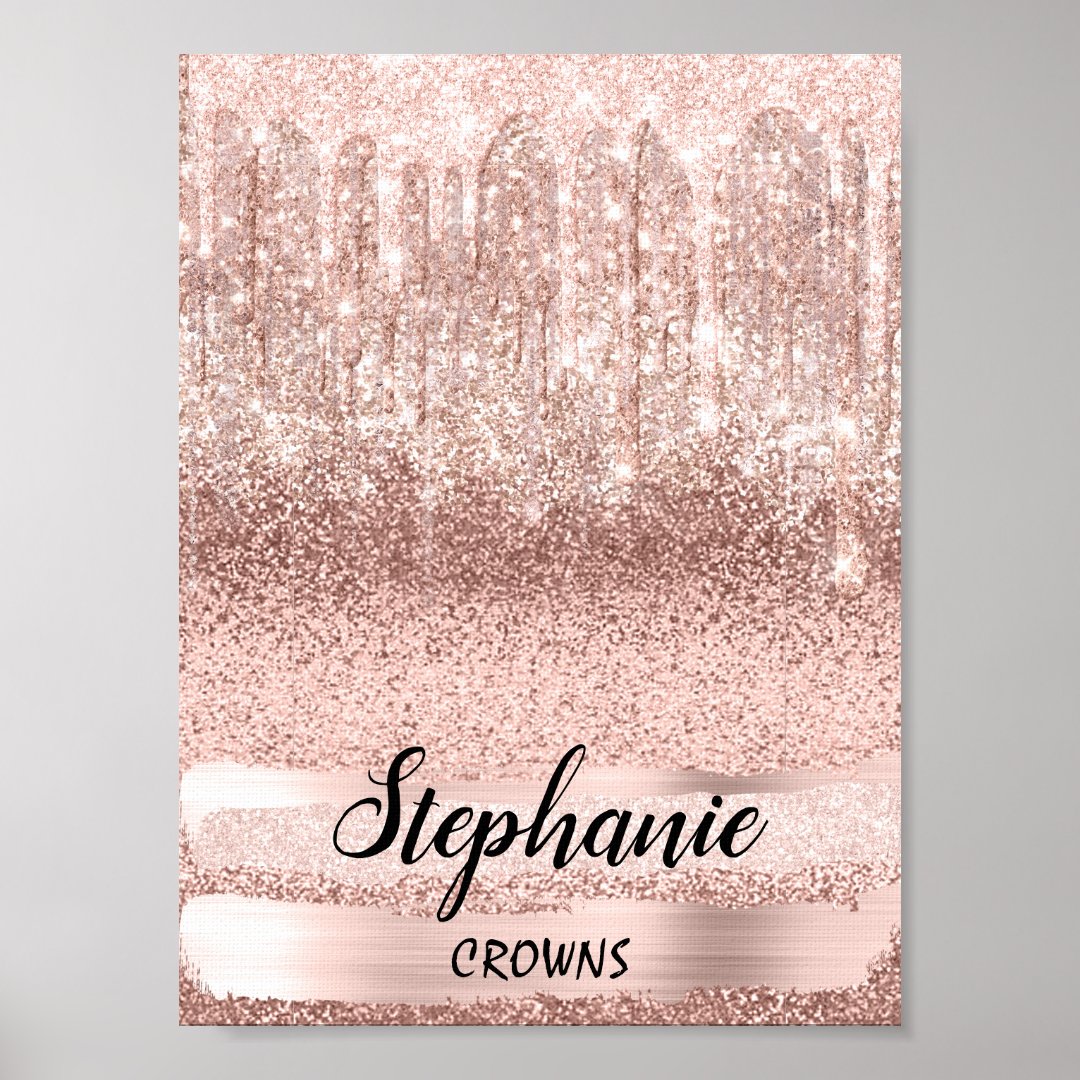 Stephanie Name Meaning Birthday 16th Bridal Rose Poster | Zazzle