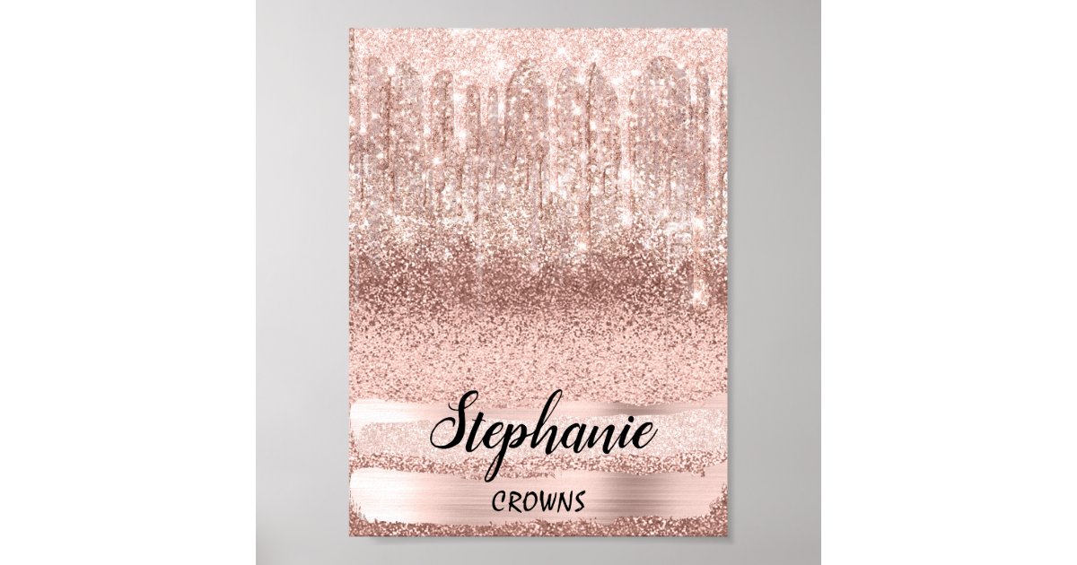 Stephanie Name Meaning Birthday 16th Bridal Rose Poster | Zazzle