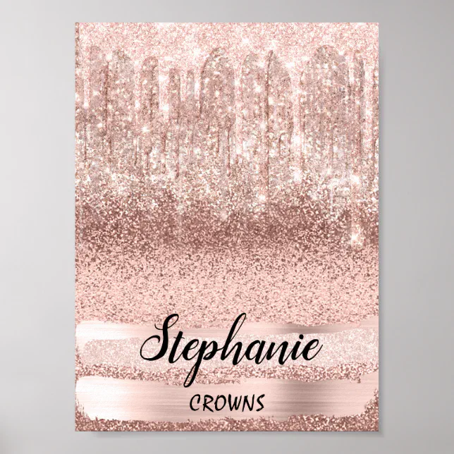 Stephanie Name Meaning Birthday 16th Bridal Rose Poster | Zazzle