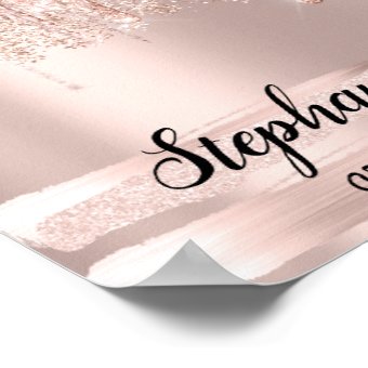 Stephanie Name Meaning Birthday 16th Rose Gift Poster | Zazzle