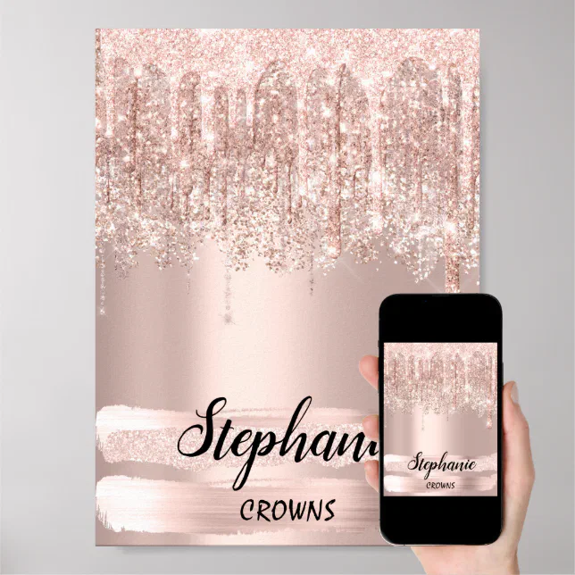 Stephanie Name Meaning Birthday 16th Rose Gift Poster | Zazzle