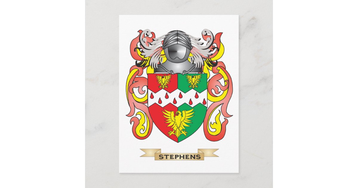 Stephens Coat of Arms (Family Crest) Postcard | Zazzle