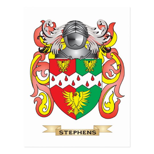 Stephens Coat of Arms (Family Crest) Postcard | Zazzle.com