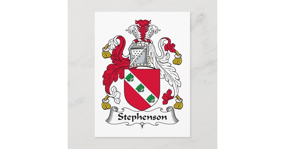 Stephenson Family Crest Postcard | Zazzle