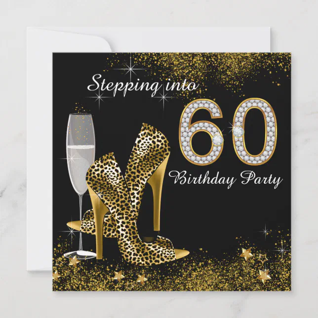 Stepping Into 60 Birthday Party Invitation | Zazzle