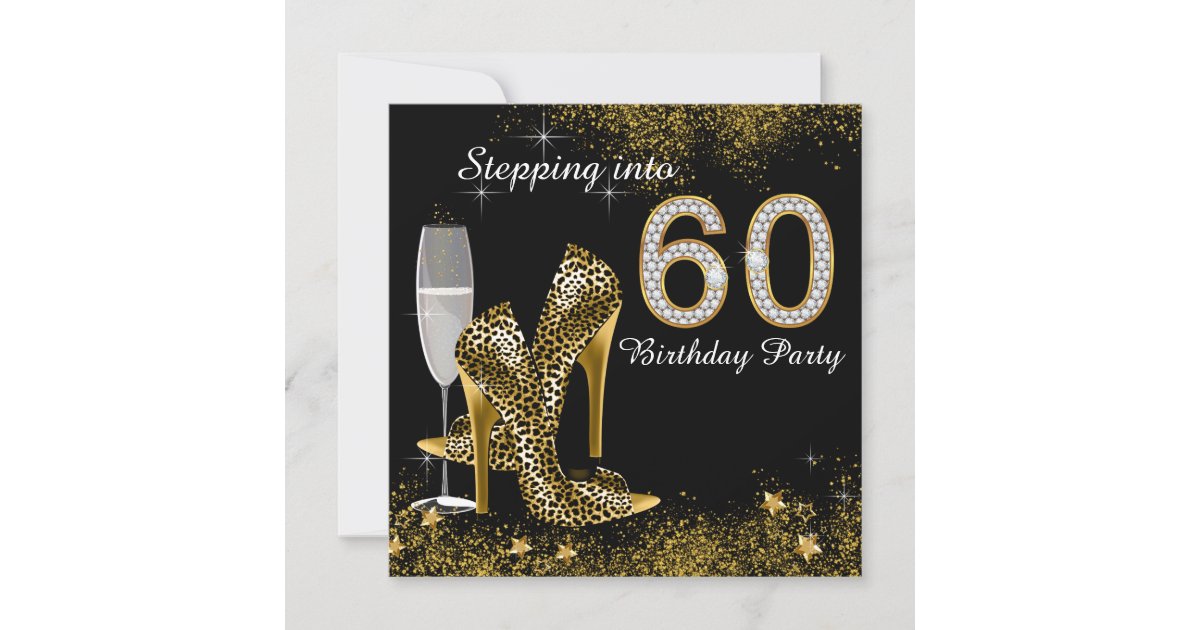 Stepping Into 60 Birthday Party Invitation | Zazzle