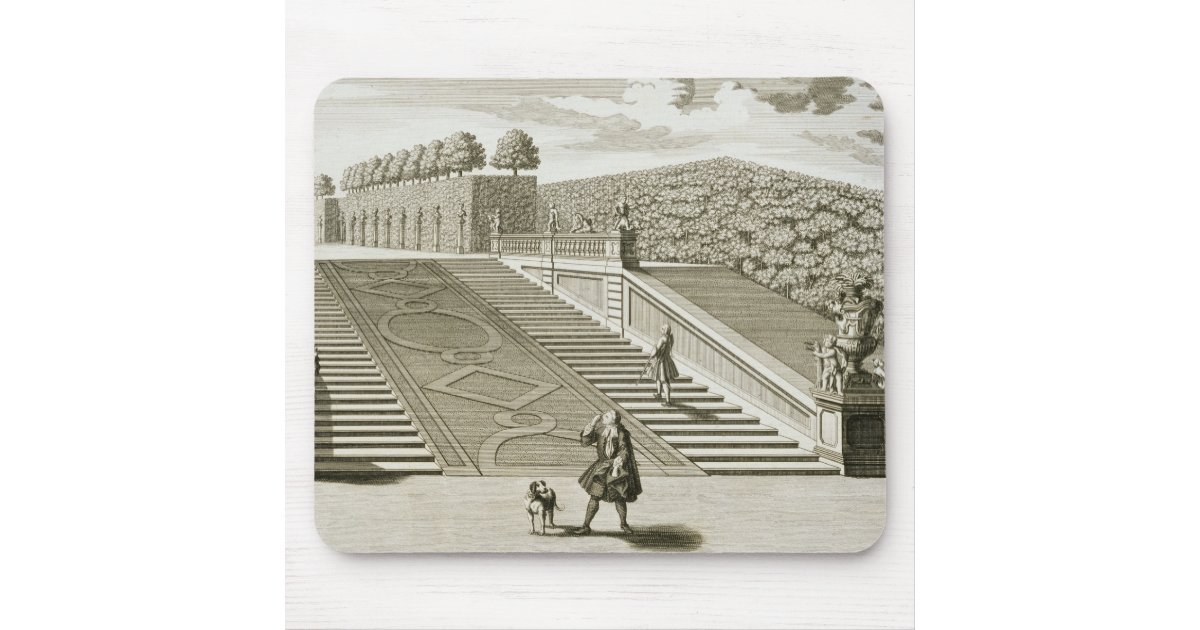 Steps to the garden terrace, Belvedere Palace, Vie Mouse Pad | Zazzle