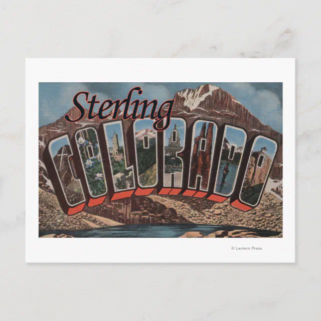 Sterling, Colorado - Large Letter Scenes Postcard | Zazzle