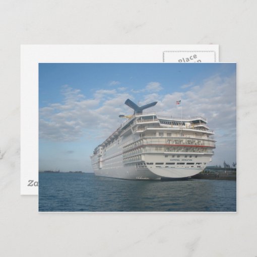 Stern of the Carnival Sensation Cruise Ship Postcard | Zazzle