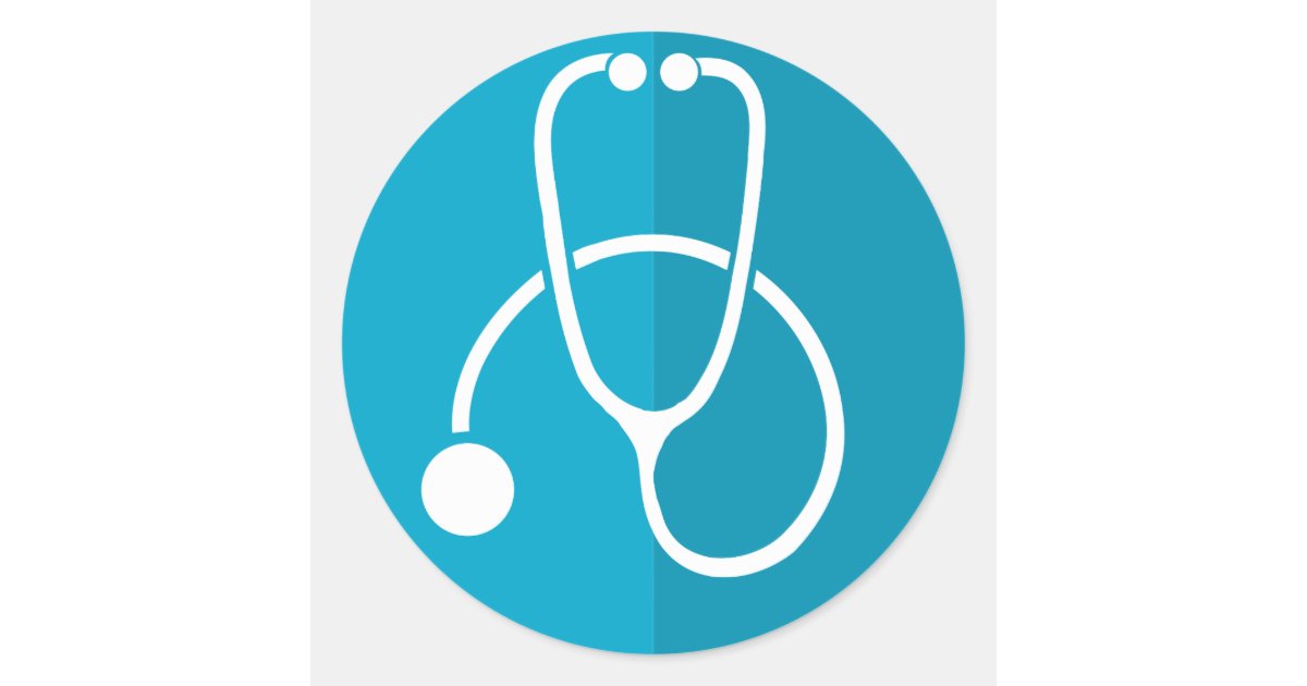 Stethoscope Classic Round Sticker | Zazzle