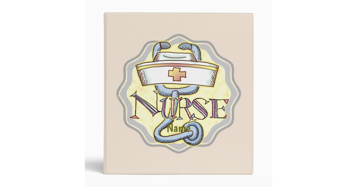 Stethoscope nurse 3 ring binder | Zazzle