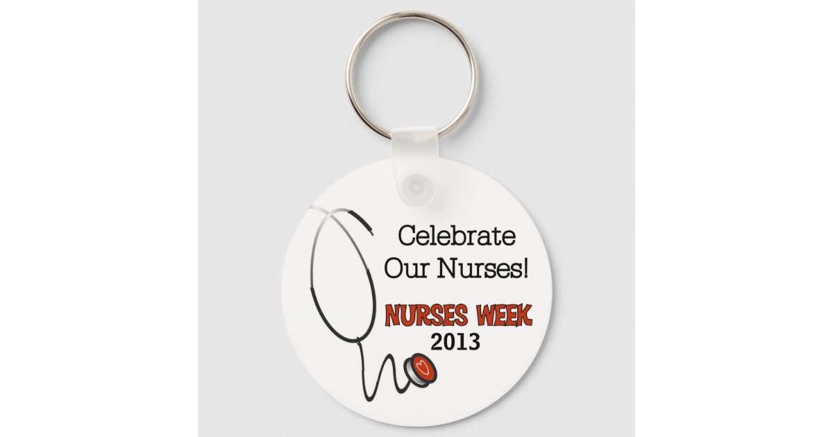 Stethoscope Nurses Week Custom Keychain | Zazzle