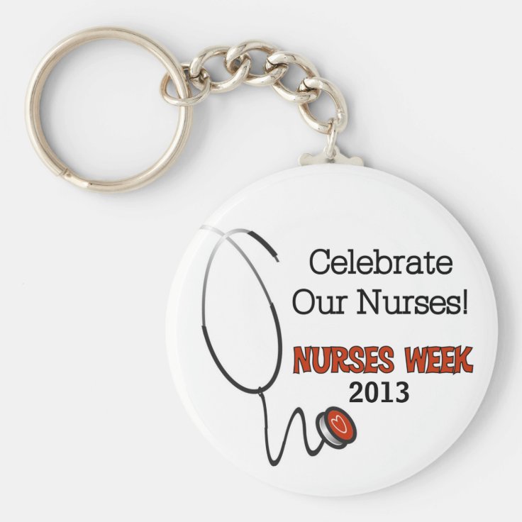 Stethoscope Nurses Week Custom Keychain | Zazzle