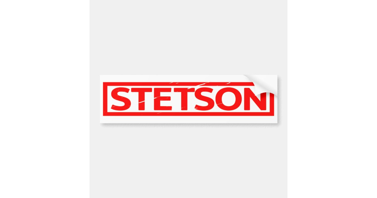 Stetson Stamp Bumper Sticker | Zazzle