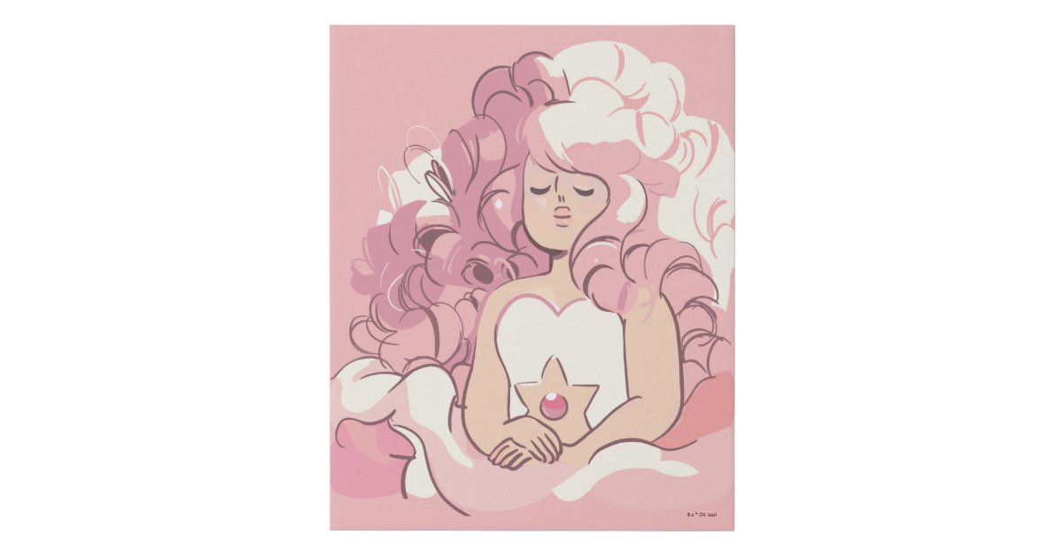 Steven Universe | Rose Quartz Illustration Faux Canvas Print | Zazzle