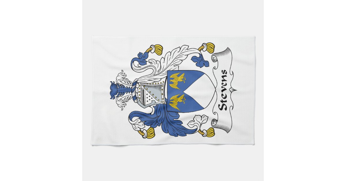 Stevens Family Crest Kitchen Towel | Zazzle