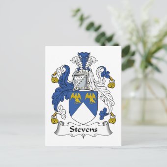 Stevens Family Crest Postcard | Zazzle