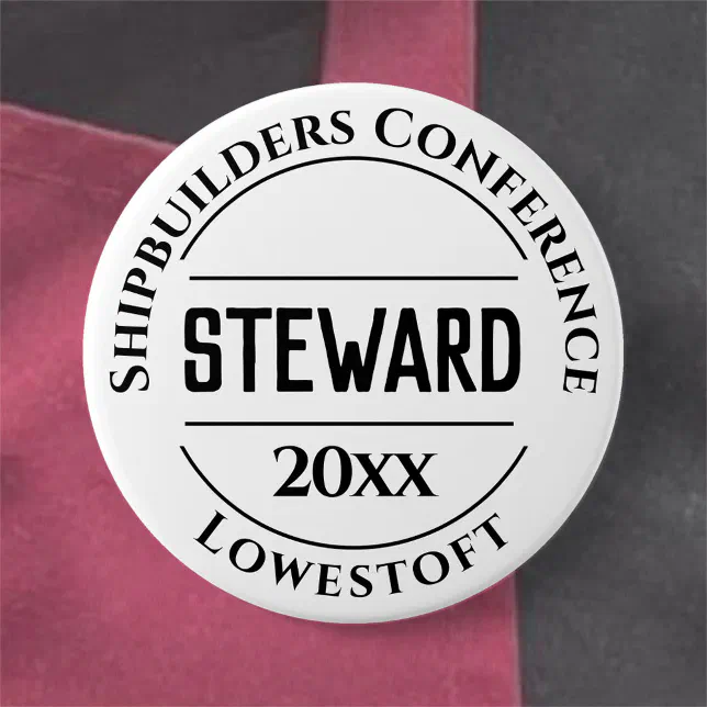Steward Badge Button | Zazzle