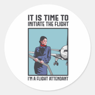 Flight Attendant Stickers - 100% Satisfaction Guaranteed | Zazzle