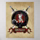 Stewart Clan Badge & Tartan 8.5x11 Poster | Zazzle
