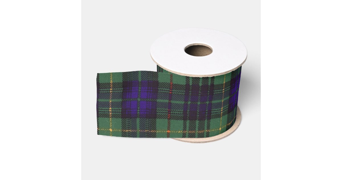 Stewart clan Hunting Plaid Scottish tartan Grosgrain Ribbon | Zazzle