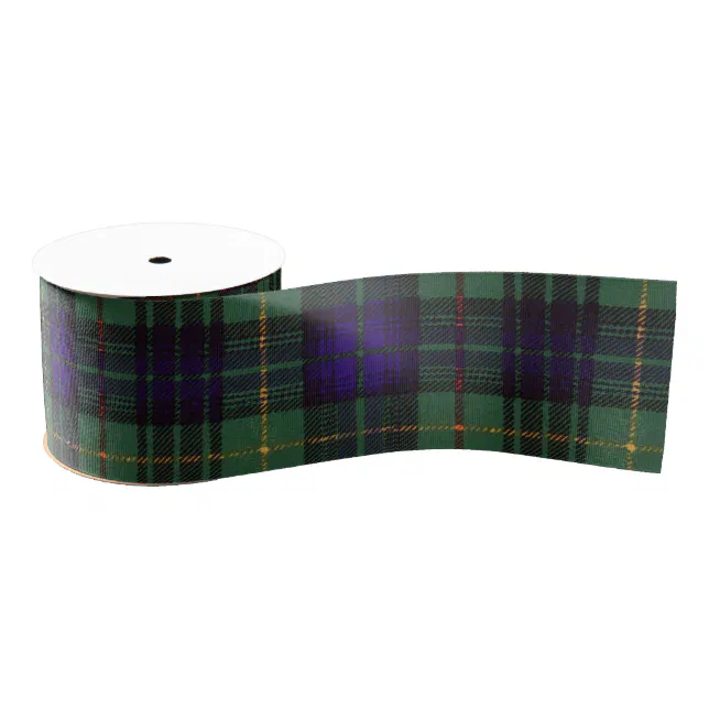 Stewart clan Hunting Plaid Scottish tartan Grosgrain Ribbon | Zazzle