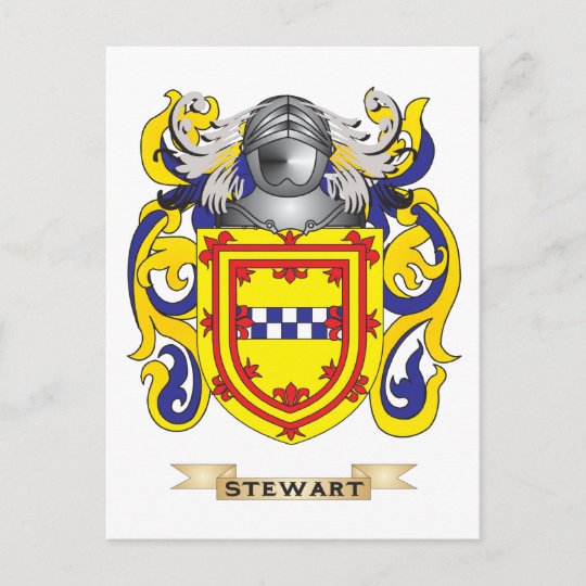 Stewart Coat of Arms (Family Crest) Postcard | Zazzle.com Stewart Coat of Arms (Family Crest) Postcard | Zazzle.com