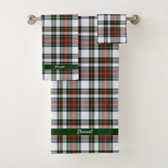 Stewart Dress Tartan Plaid Bath Towel Set | Zazzle.com