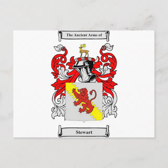 Stewart (English) Coat of Arms Postcard | Zazzle