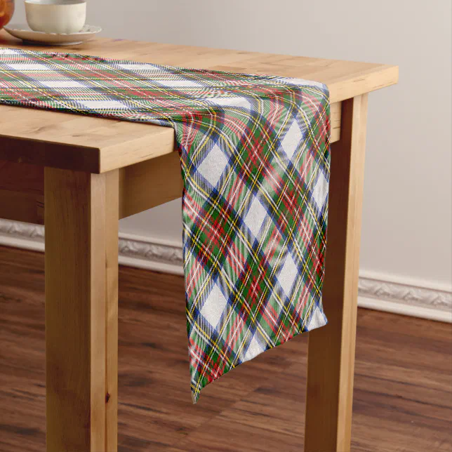 Stewart Royal Dress Plaid Scottish Pattern Short Table Runner | Zazzle