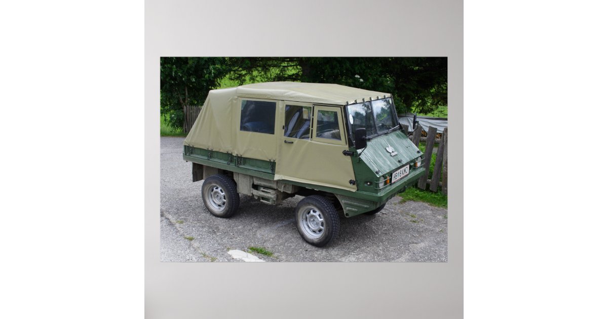 Steyr Puch Haflinger Car Poster | Zazzle
