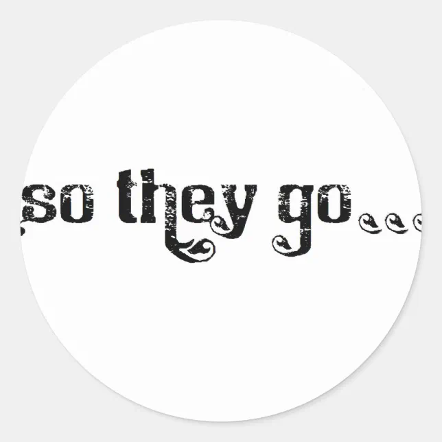 STG Roll logo white Classic Round Sticker | Zazzle