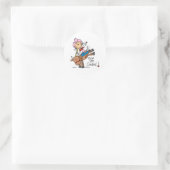 Stick Cowgirl Riding Bull Stickers | Zazzle