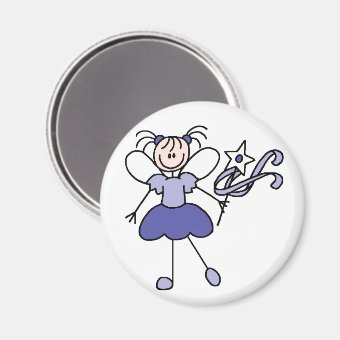 Stick Figure Angel Purple Magnet | Zazzle