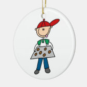 Stick Figure Baking Cookies Ceramic Ornament | Zazzle