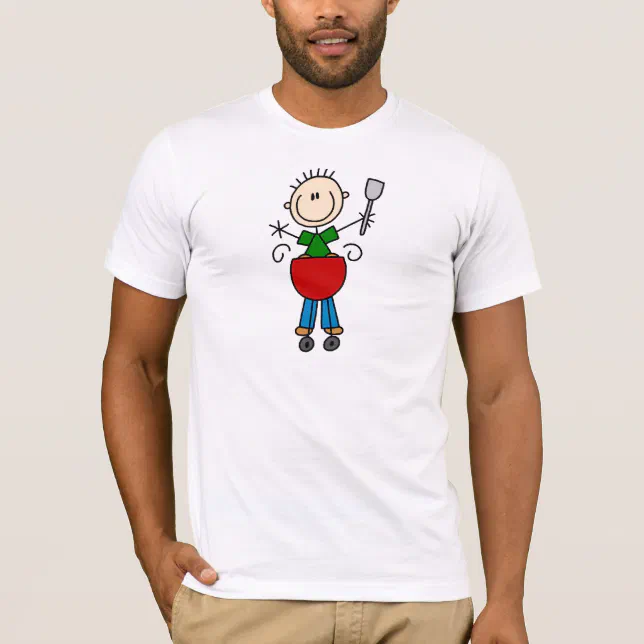 Stick Figure Bbq Grilling Shirt | Zazzle