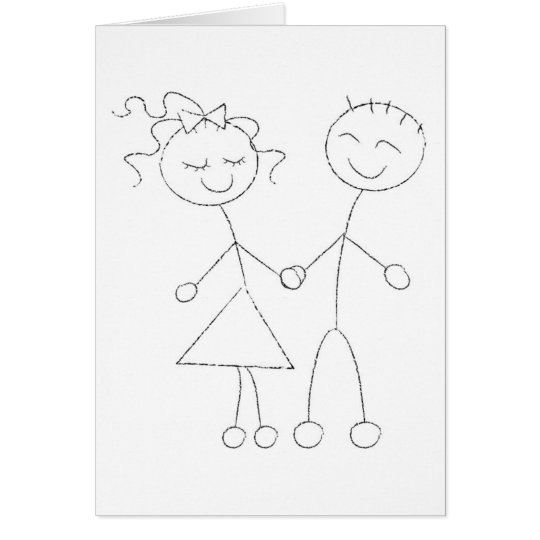 Stick Figure Boy and Girl | Zazzle.com