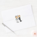 Stick Figure Bride and Groom Invitations Classic Round Sticker | Zazzle