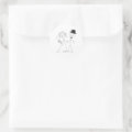 Stick Figure Bride & Groom Wedding RSVP Invitation Classic Round ...