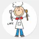 Stick Figure Cook Sticker | Zazzle