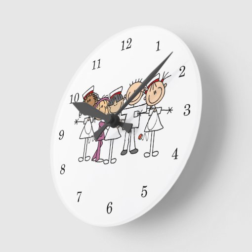 Stick Figure Cowboy Wall Clock - Customized | Zazzle