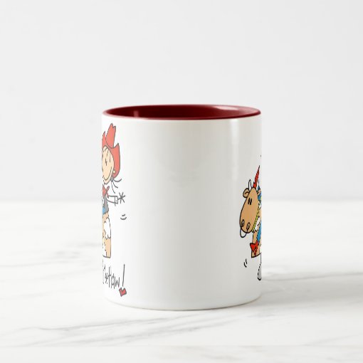Stick Figure Cowgirl Yee Haw Mug | Zazzle