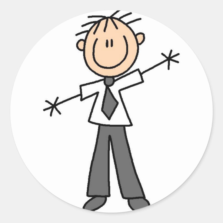 Stick Figure Dad Sticker | Zazzle