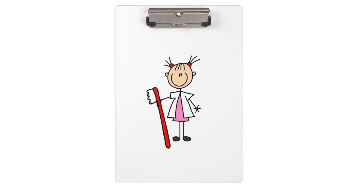 Stick Figure Dental or Assistant Clipboard | Zazzle