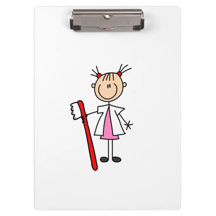Stick Figure Dental or Assistant Clipboard | Zazzle